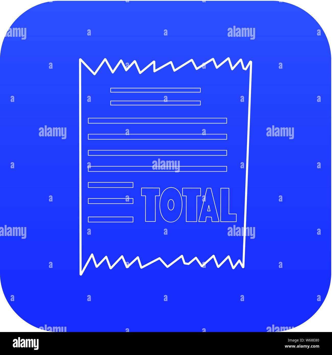 Receipt icon blue vector Stock Vector Image & Art - Alamy