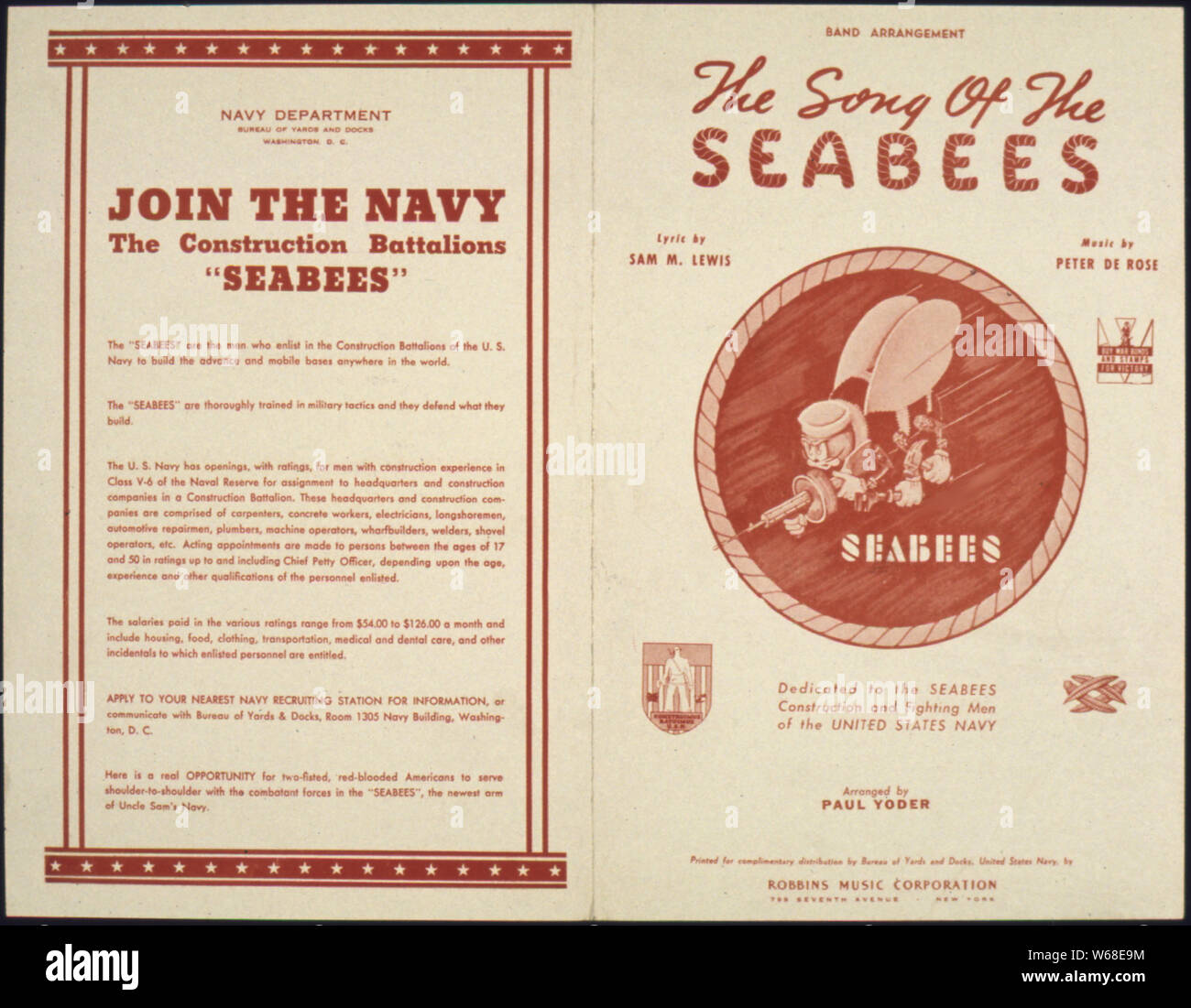 THE SONG OF THE SEABEES Stock Photo - Alamy