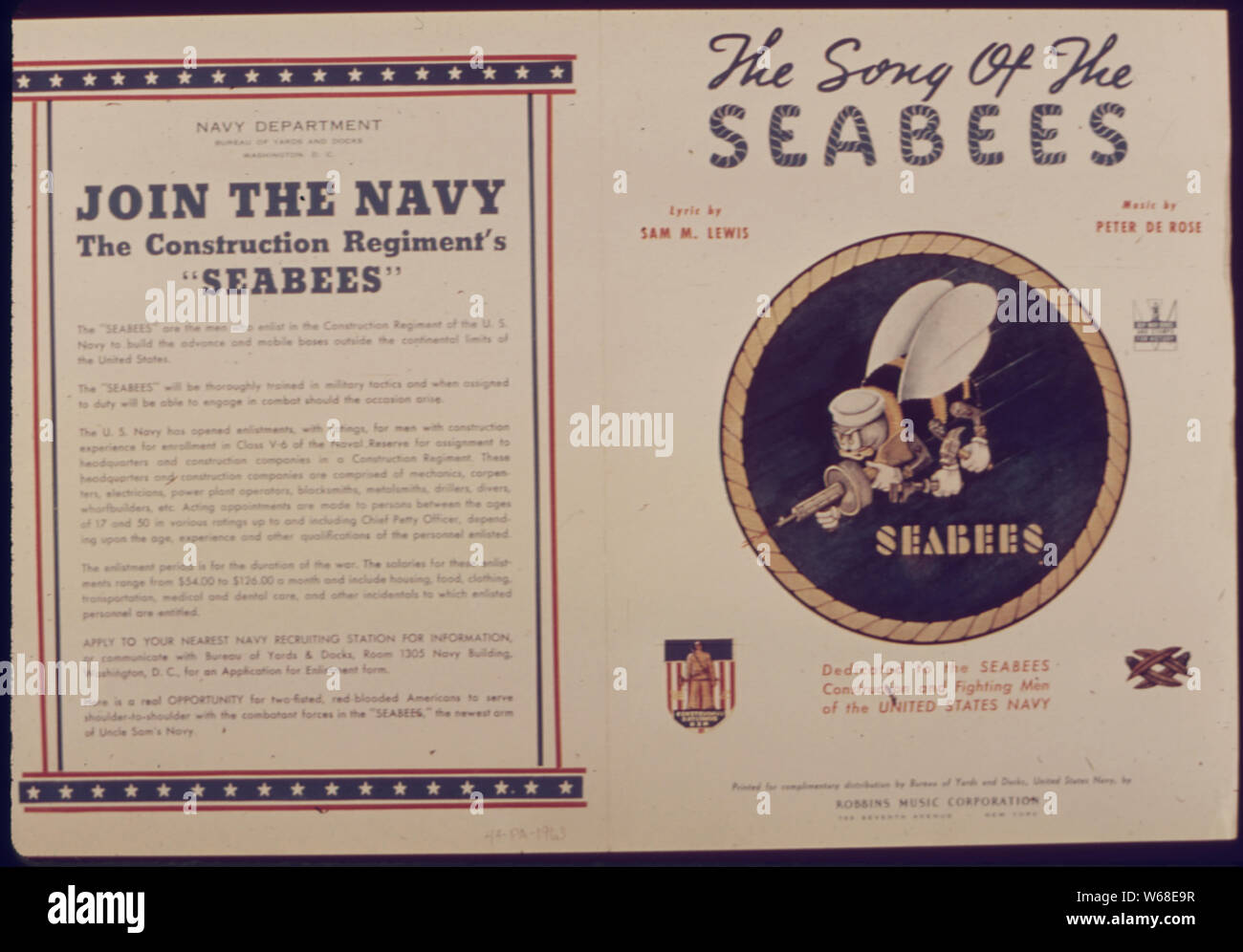 THE SONG OF THE SEABEES Stock Photo - Alamy