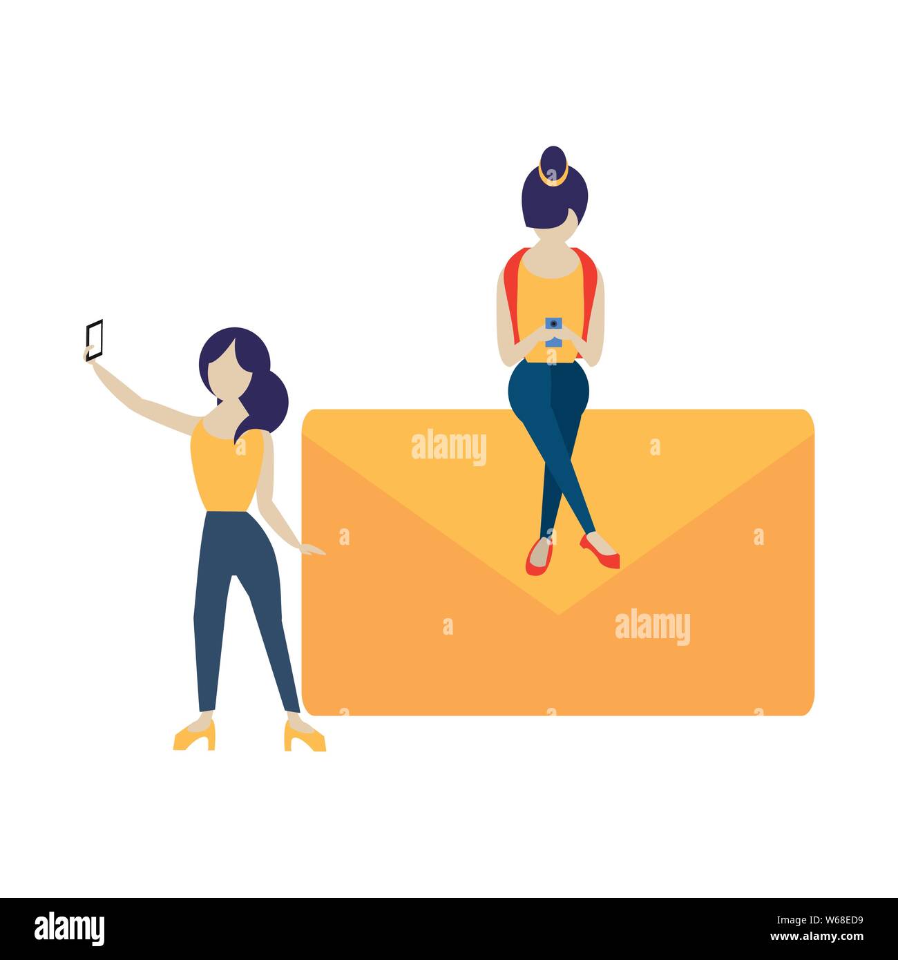 social media network chatting cartoon Stock Vector Image & Art - Alamy