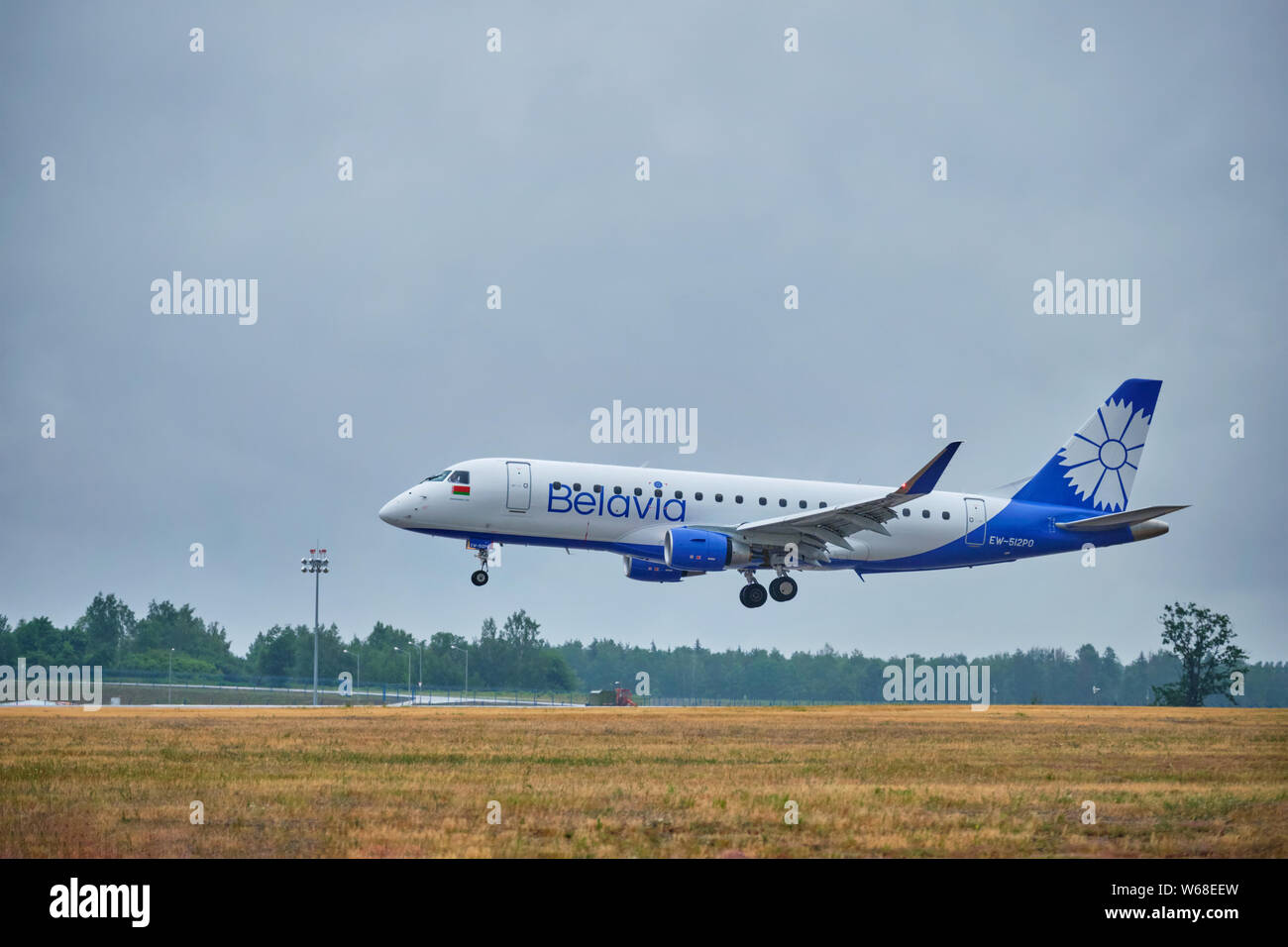 Air plane in National Airport Minsk, Belarus Stock Photo - Alamy