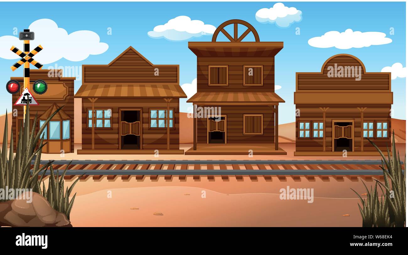 Nature scene landscape template illustration Stock Vector Image & Art ...