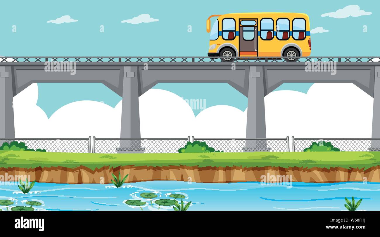 Natural environment scenes landscape illustration Stock Vector Image ...