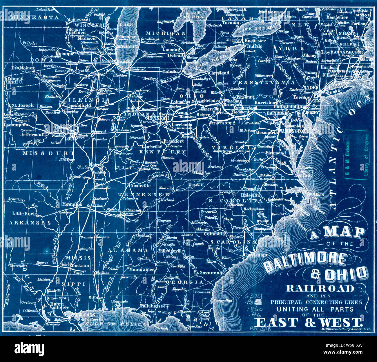 0201 Railroad Maps A map of the Baltimore Ohio Railroad and its ...