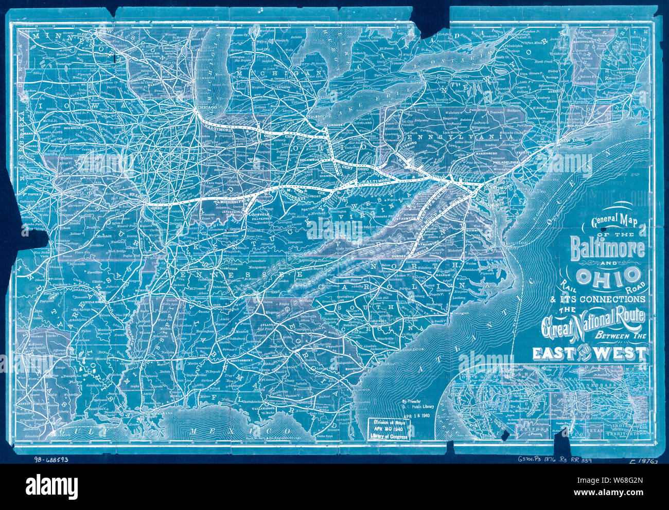 0202 Railroad Maps General map of the Baltimore and Ohio Rail Road its ...