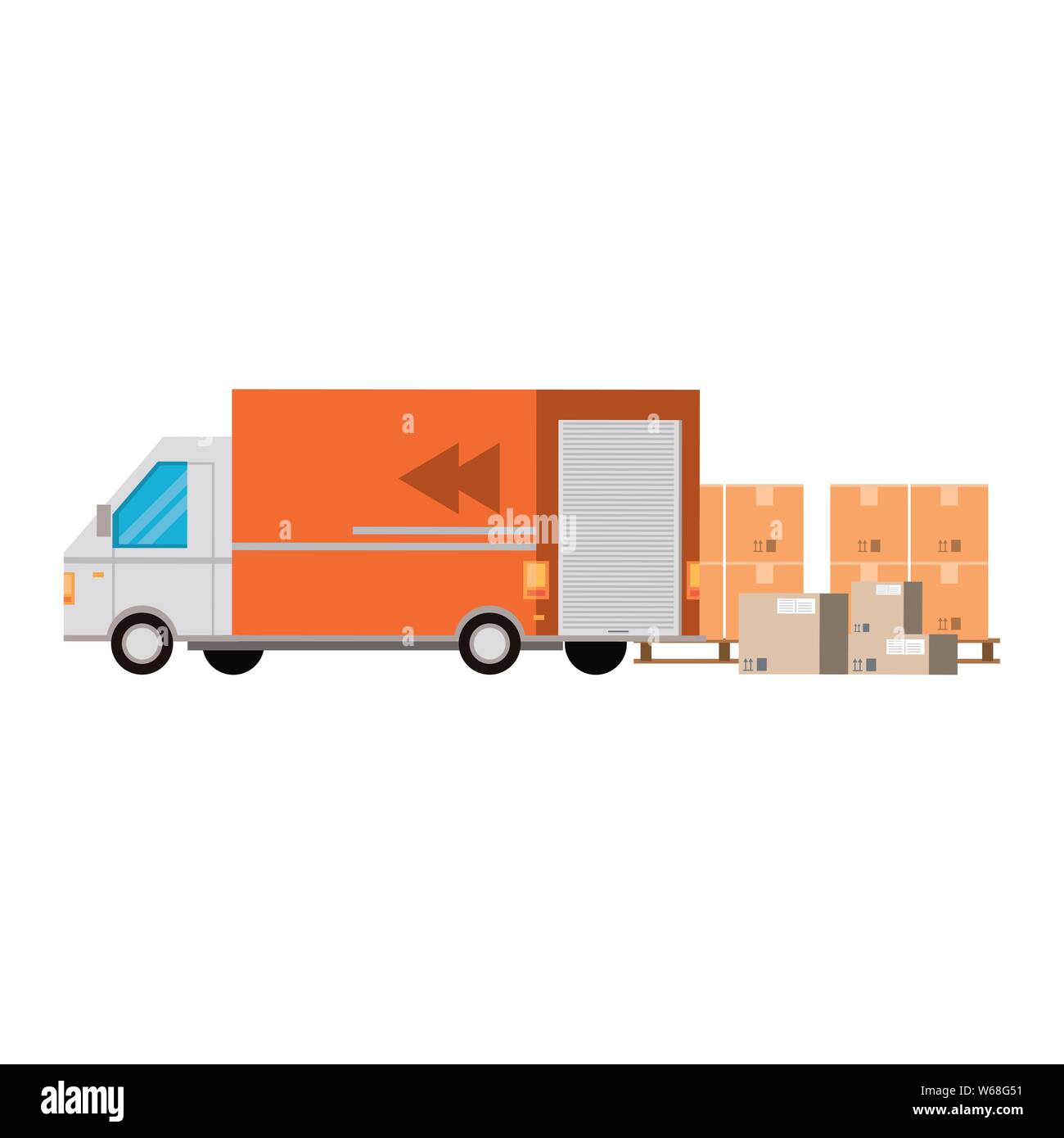 shipping logistic delivery cargo cartoon Stock Vector Image & Art - Alamy