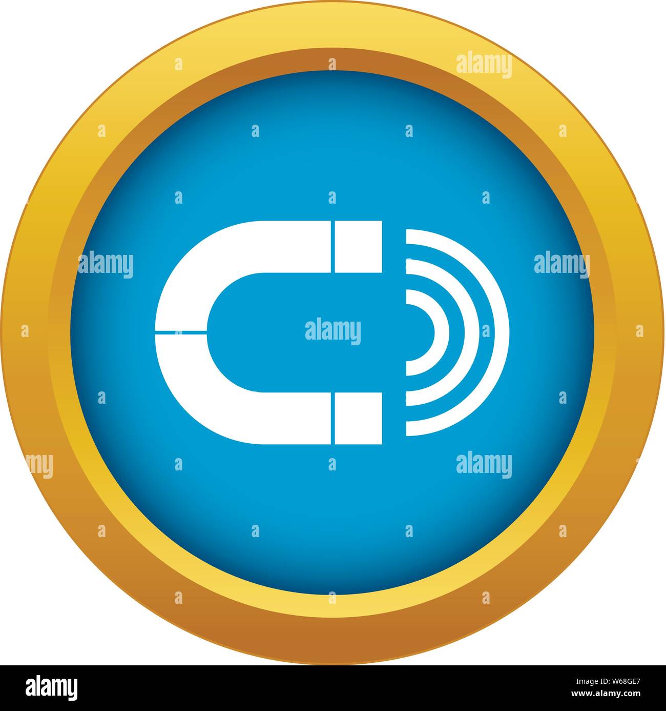 Magnet icon blue vector isolated Stock Vector Image & Art - Alamy