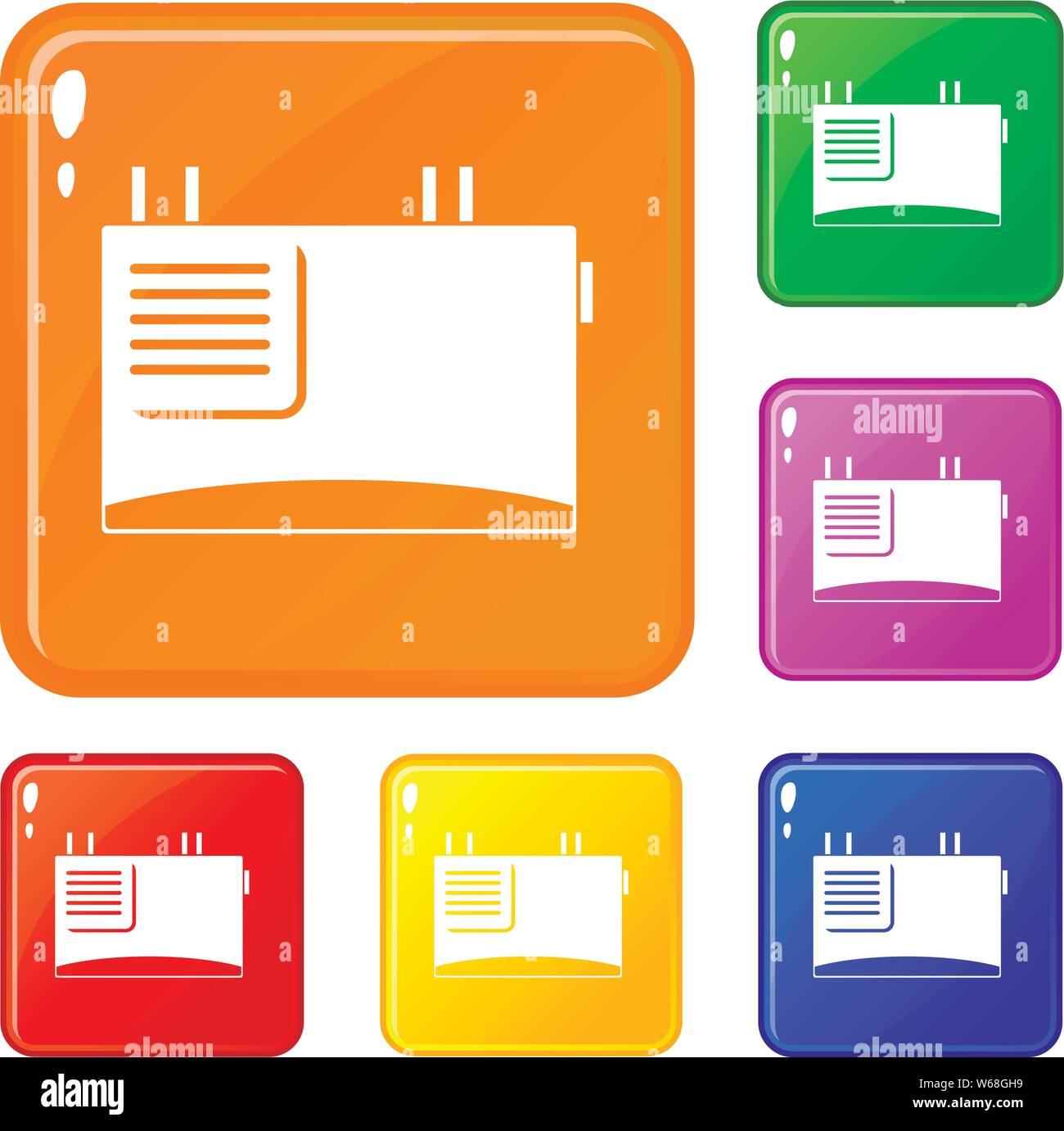 Wall router icons set vector color Stock Vector Image & Art - Alamy