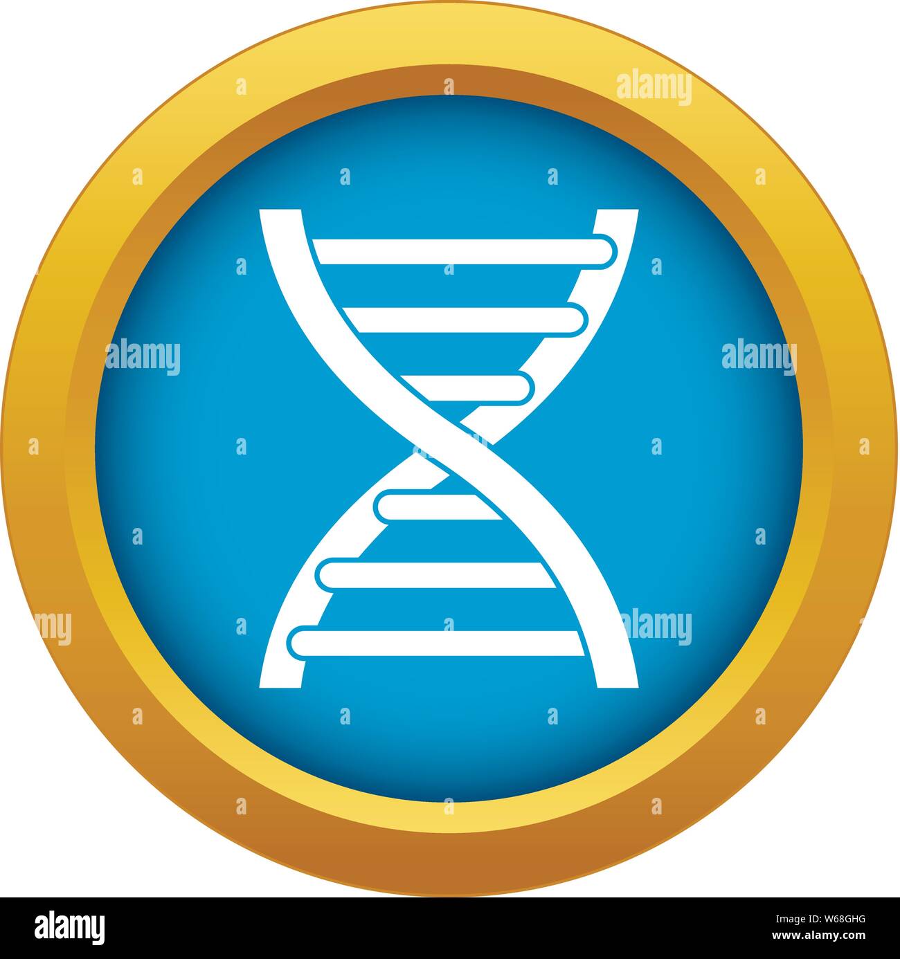 DNA icon blue vector isolated Stock Vector Image & Art - Alamy