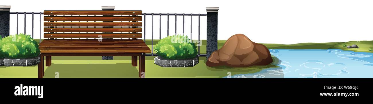 Nature scene landscape template illustration Stock Vector Image & Art ...