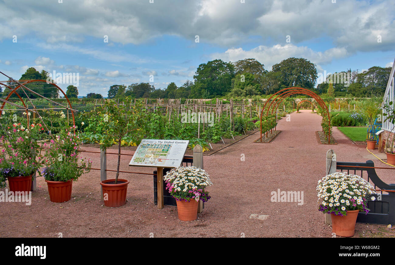 GORDON CASTLE GARDENS FOCHABERS MORAY SCOTLAND THE ENTRANCE TO THE ...
