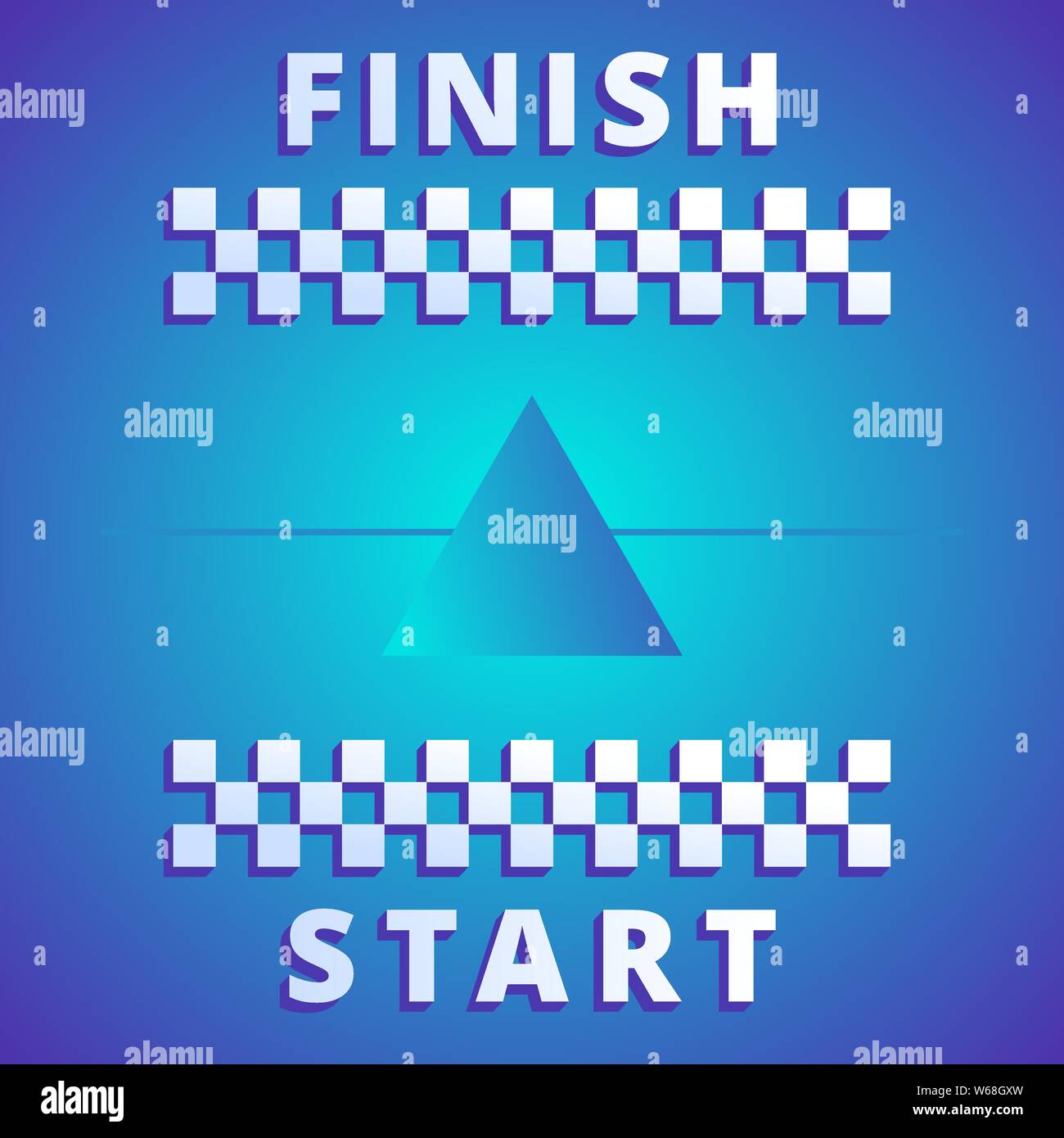 Start and finish flat text with checkered tape Stock Vector Image & Art ...