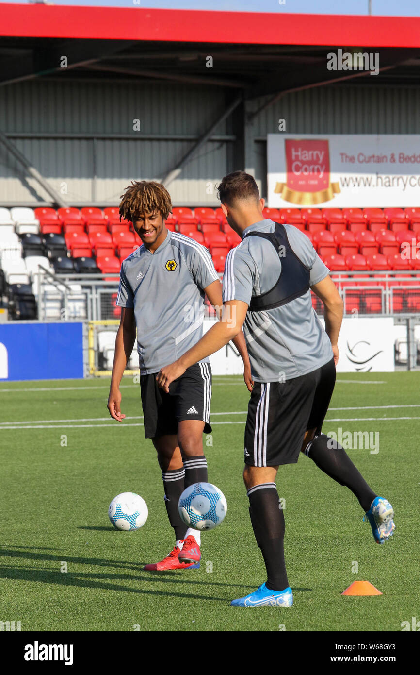 Seaview Stadium, Belfast, Northern Ireland. 31st July 2019. Wolves ...