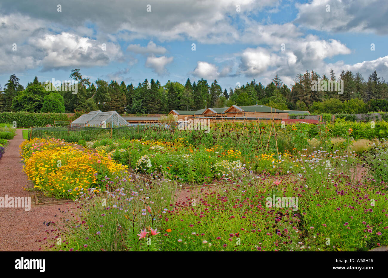 GORDON CASTLE GARDENS FOCHABERS MORAY SCOTLAND THE EXTENSIVE WALLED ...
