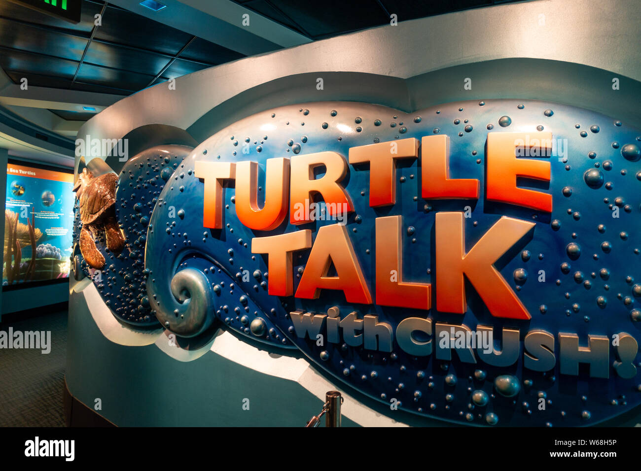 Orlando, FL/USA-7/31/19: Turtle talk with Crush at the Living Seas ...