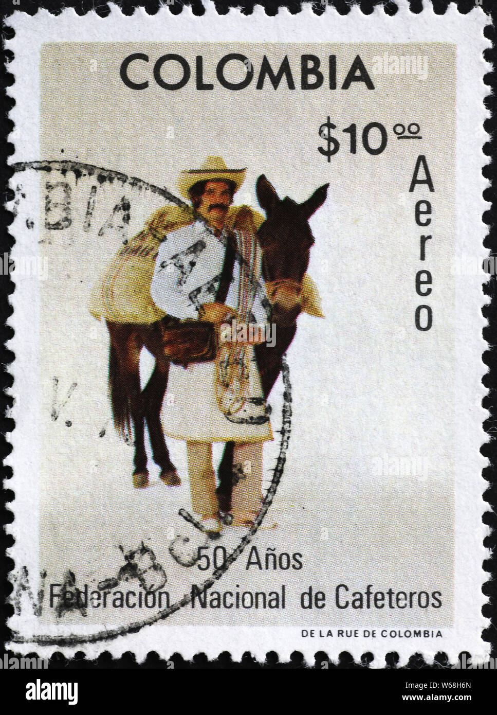 Colombia postage stamp hi-res stock photography and images - Alamy