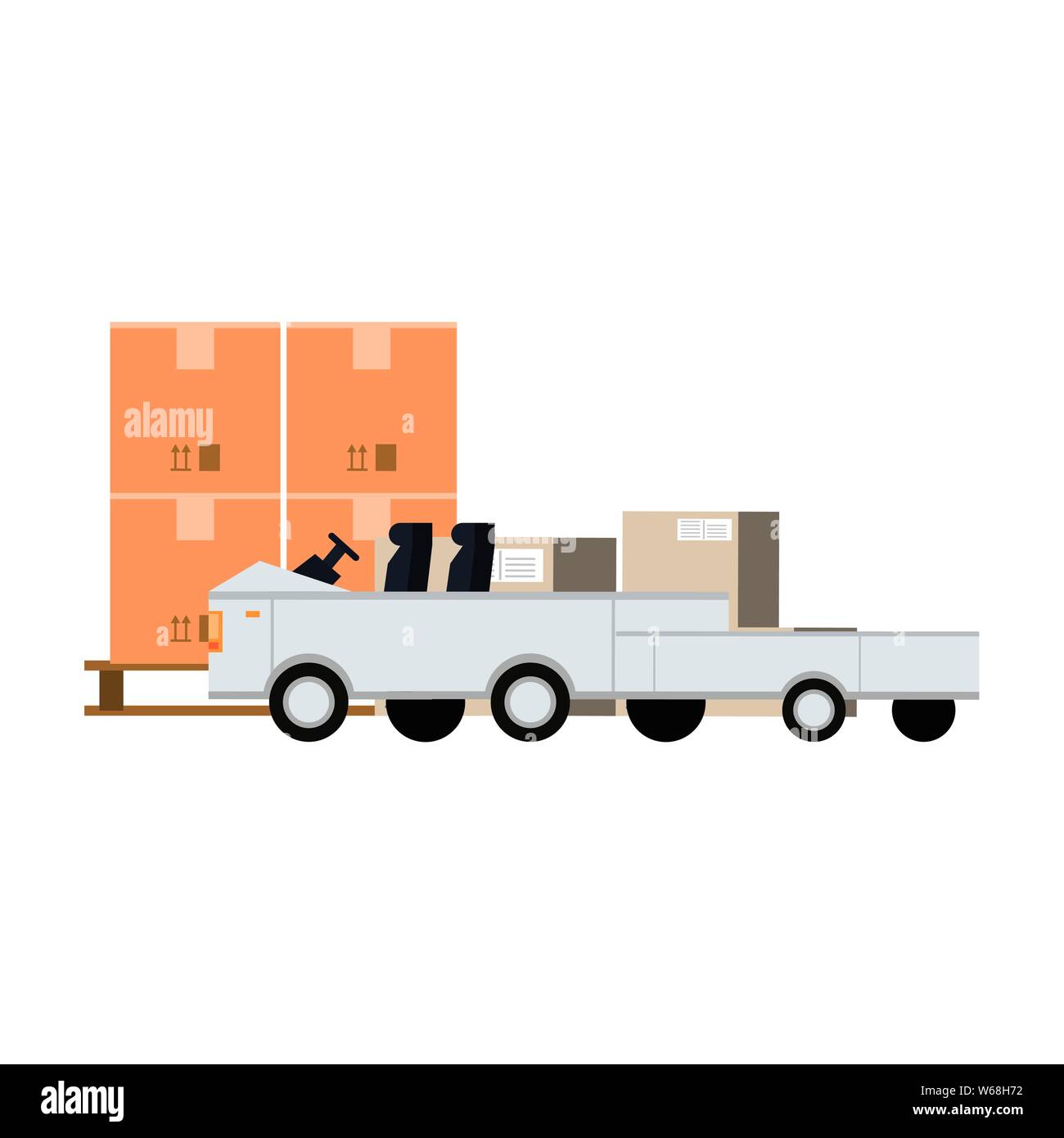 shipping logistic delivery cargo cartoon Stock Vector Image & Art - Alamy