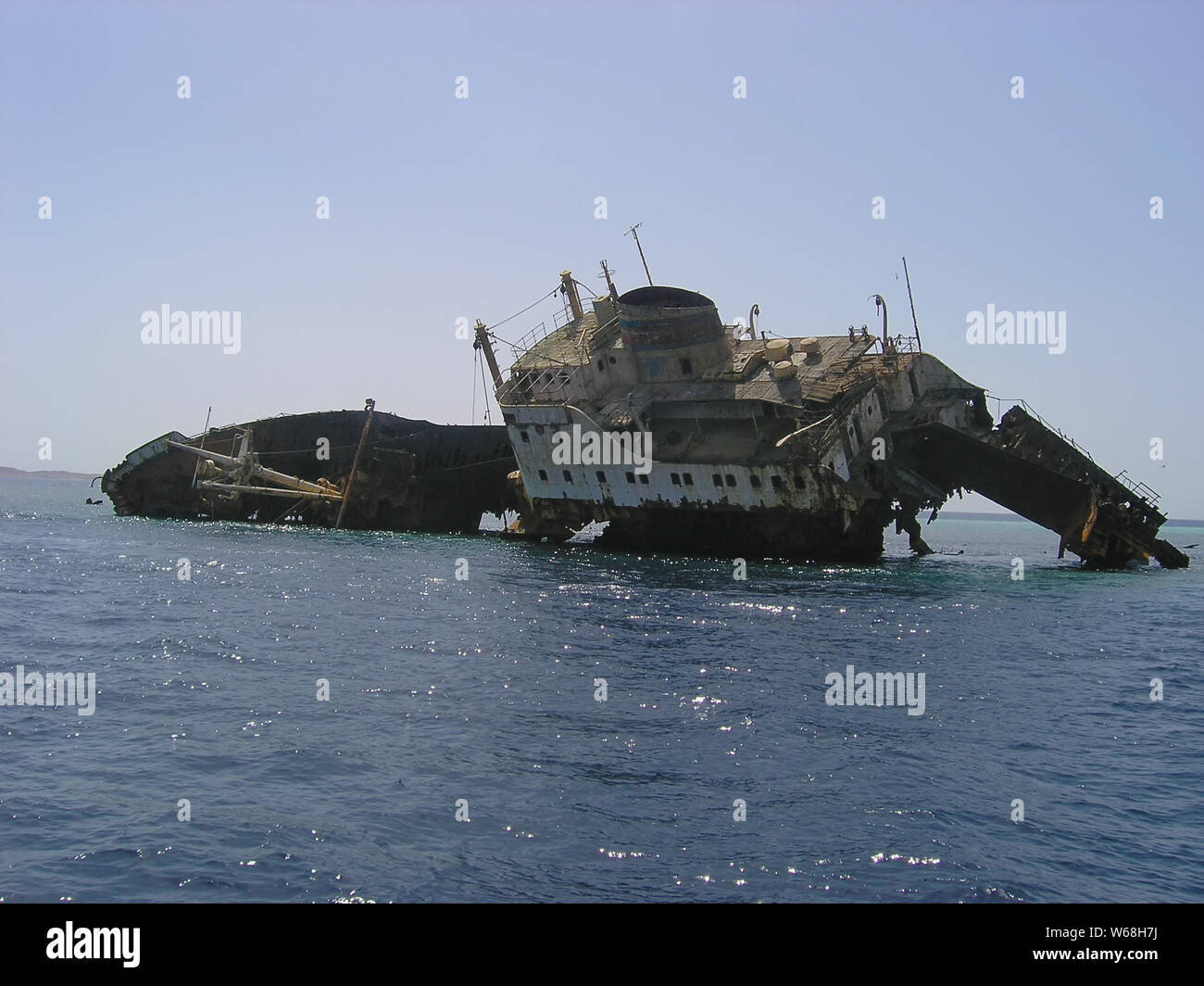 The remains of the Loullia on the northern edge of Gordon Reef in the ...
