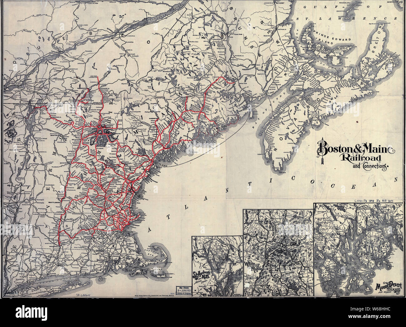 0209 Railroad Maps Boston Maine Railroad and connections Rebuild and ...