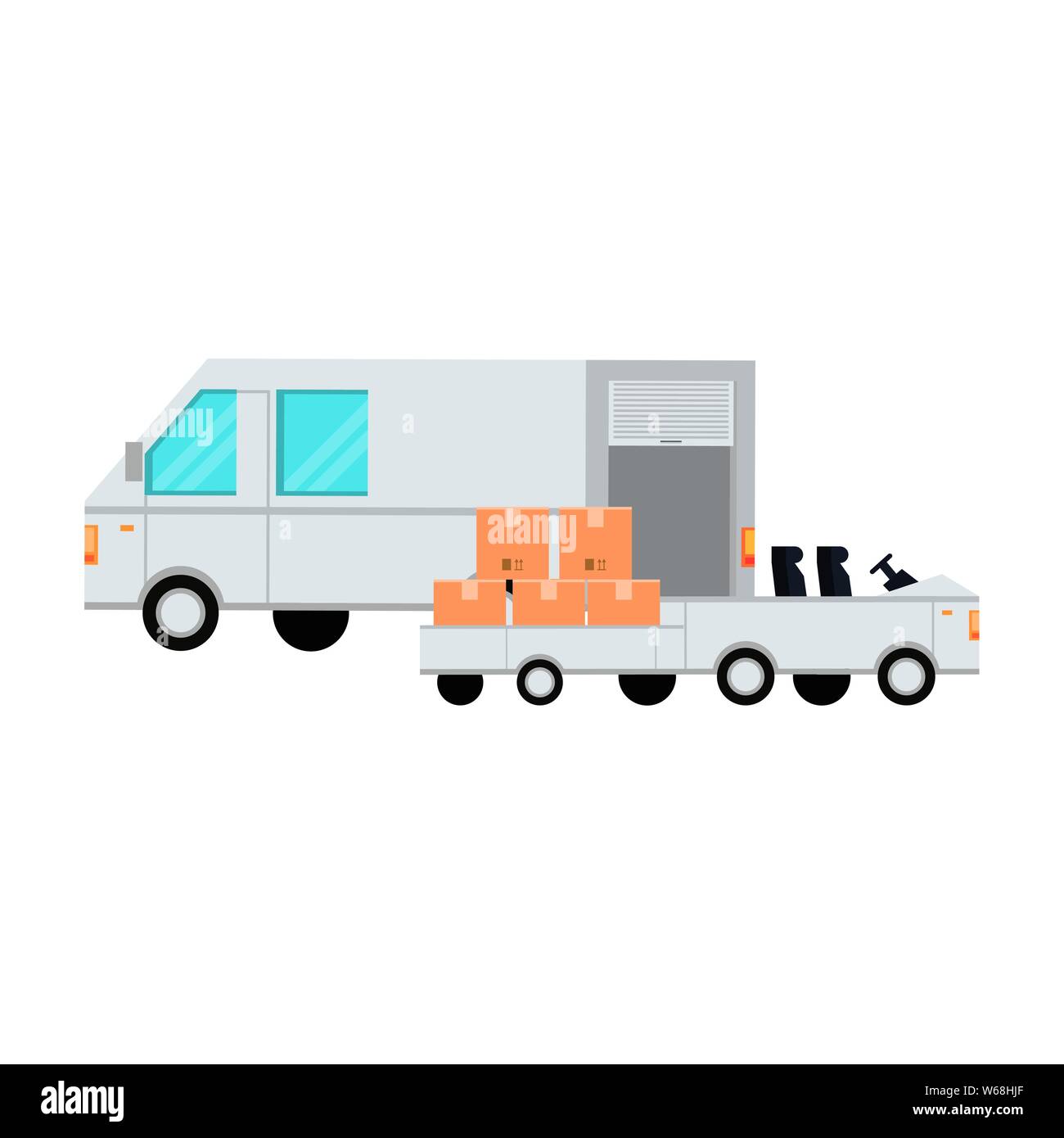 shipping logistic delivery cargo cartoon Stock Vector Image & Art - Alamy
