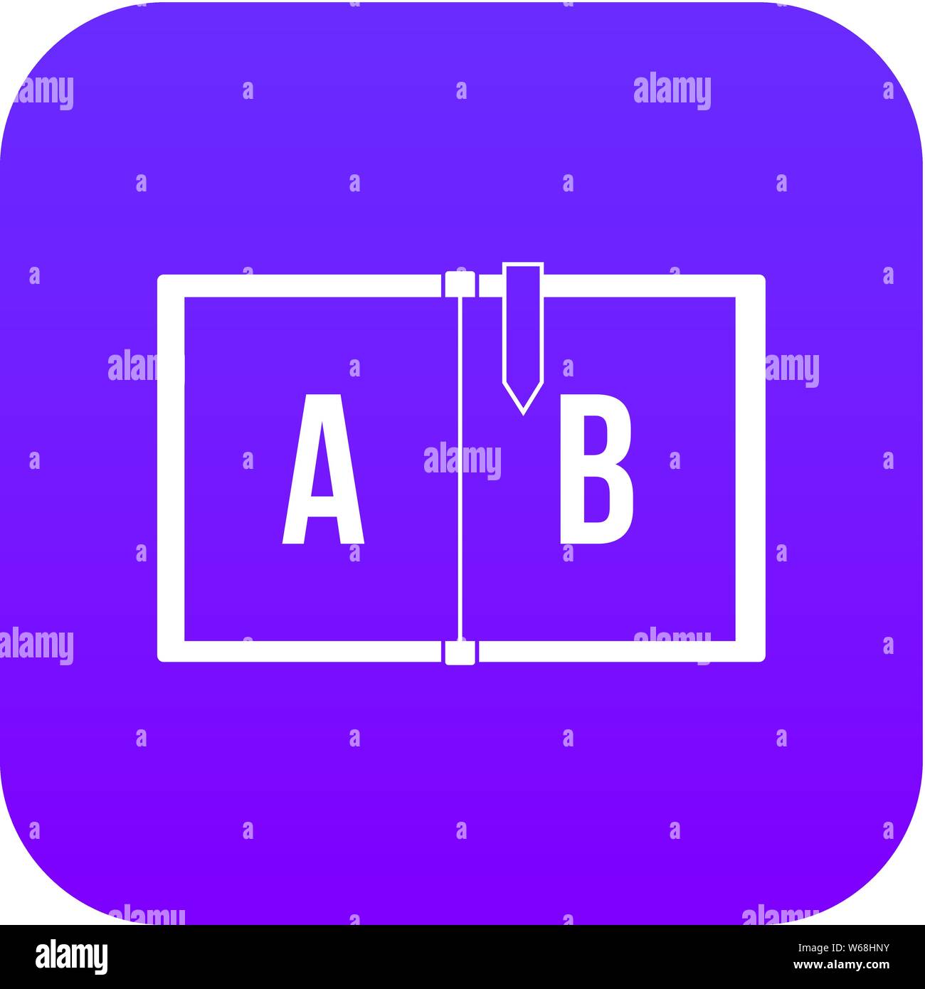 Children abc icon digital purple Stock Vector Image & Art - Alamy