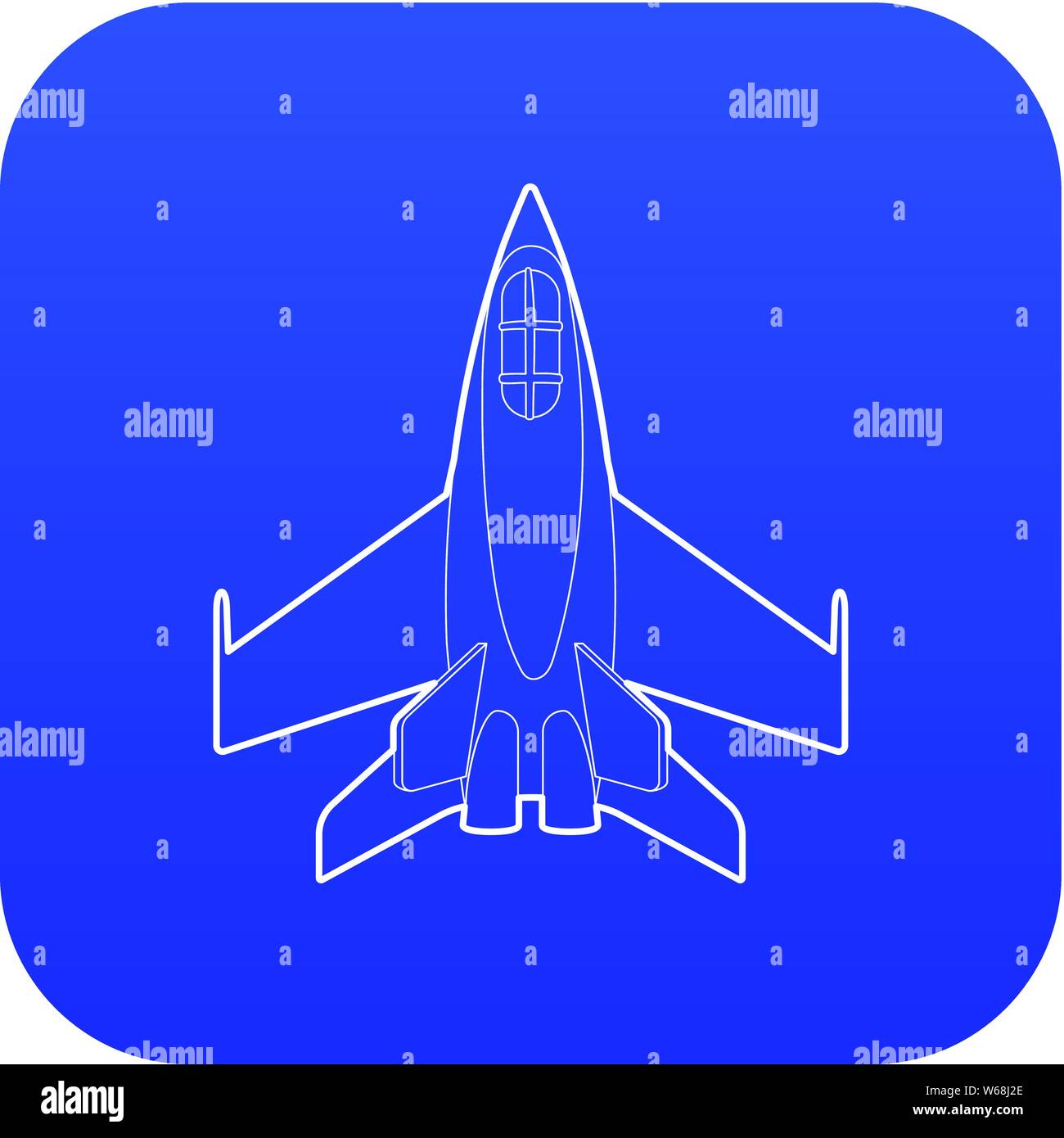 Military jet icon blue vector Stock Vector Image & Art - Alamy
