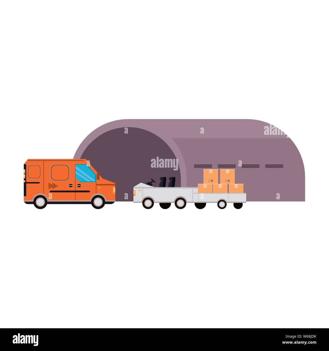 shipping logistic delivery cargo cartoon Stock Vector Image & Art - Alamy