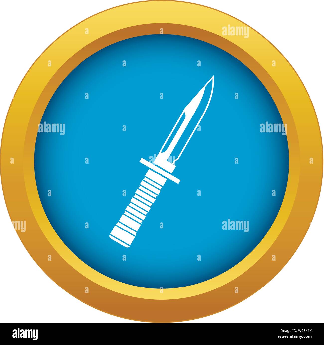 Military knife icon blue vector isolated Stock Vector Image & Art - Alamy