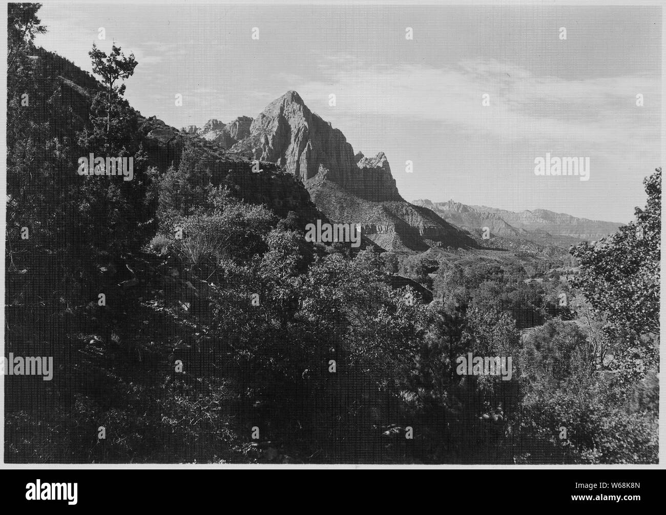 The Watchman at lower end of Canyon Stock Photo - Alamy