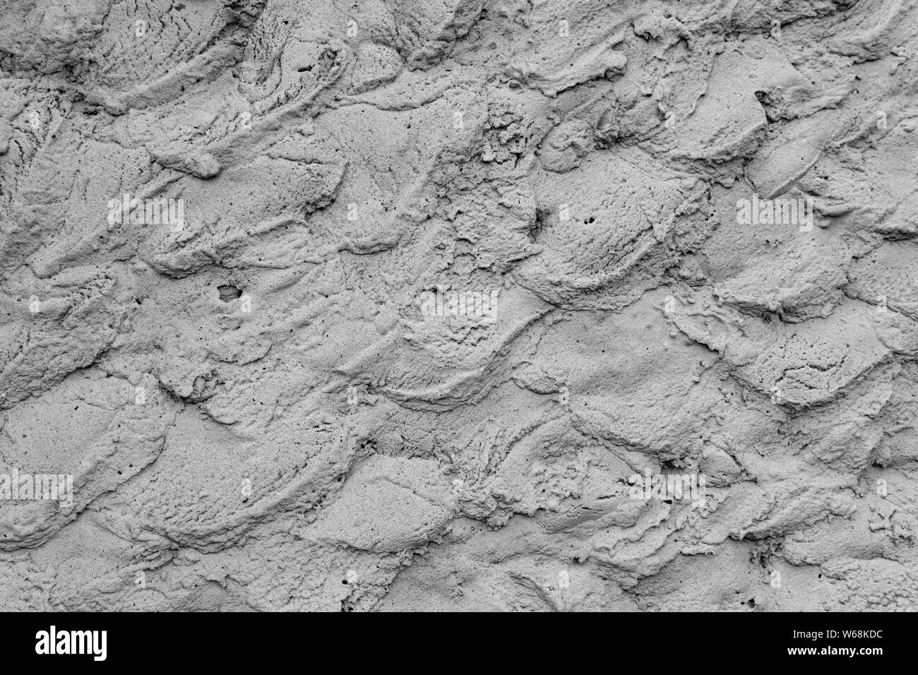 Rough cement plaster on the wall. Facade plaster background. Single-ply ...