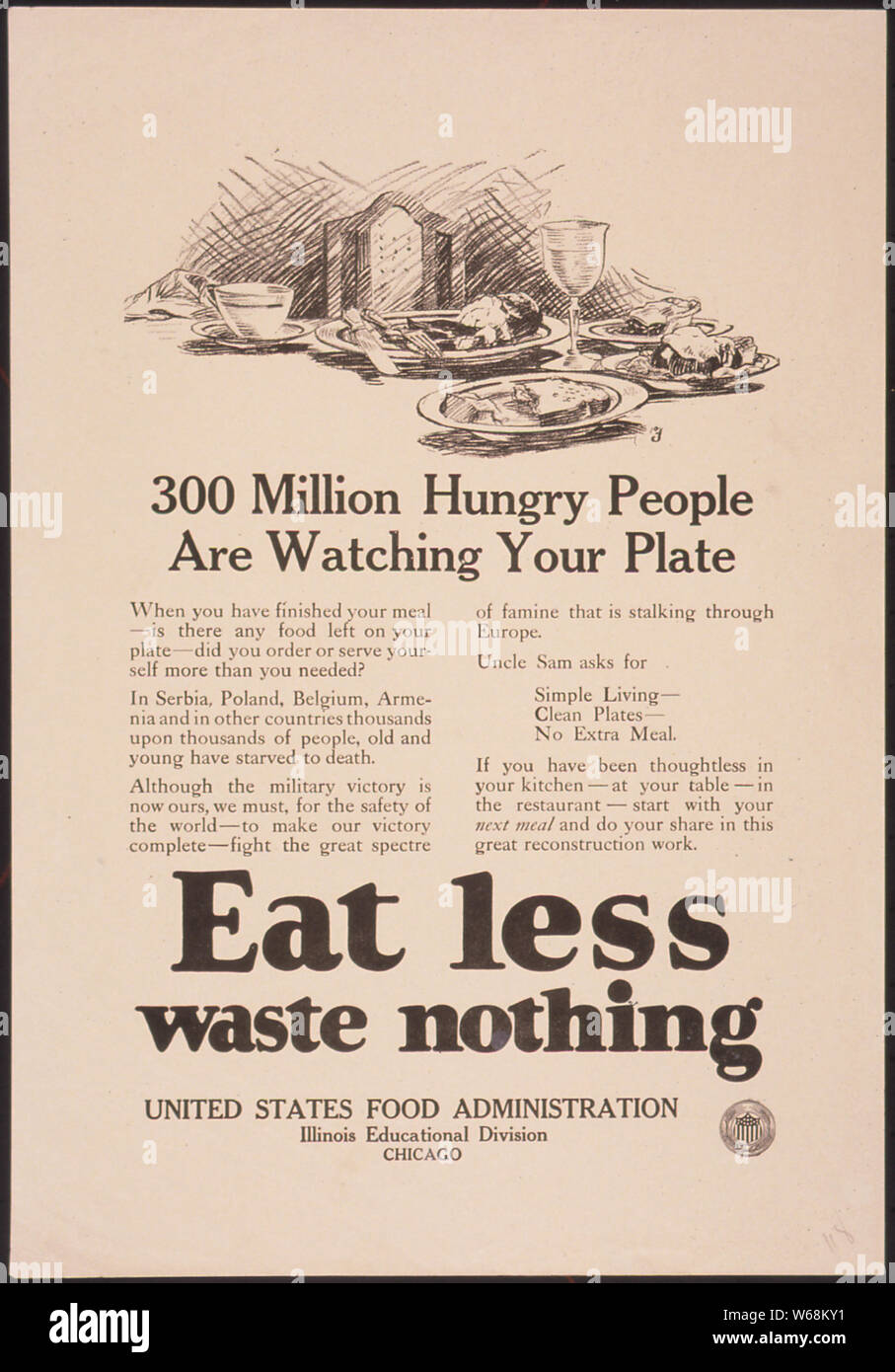Three Million Hungry People Are Watching Your Plate...Eat Less, Waste ...