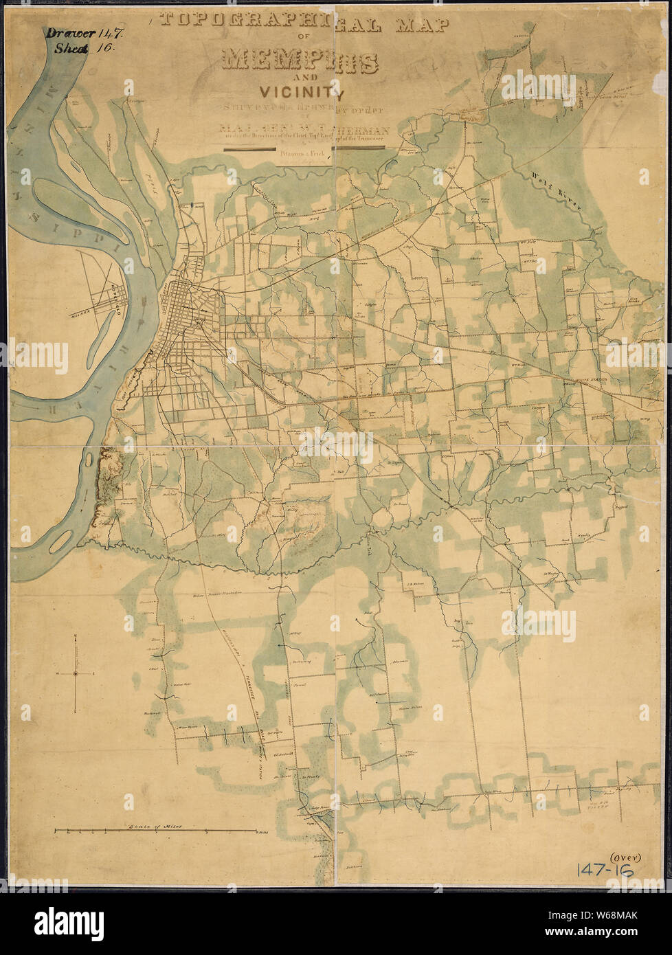 Map of memphis hi-res stock photography and images - Alamy