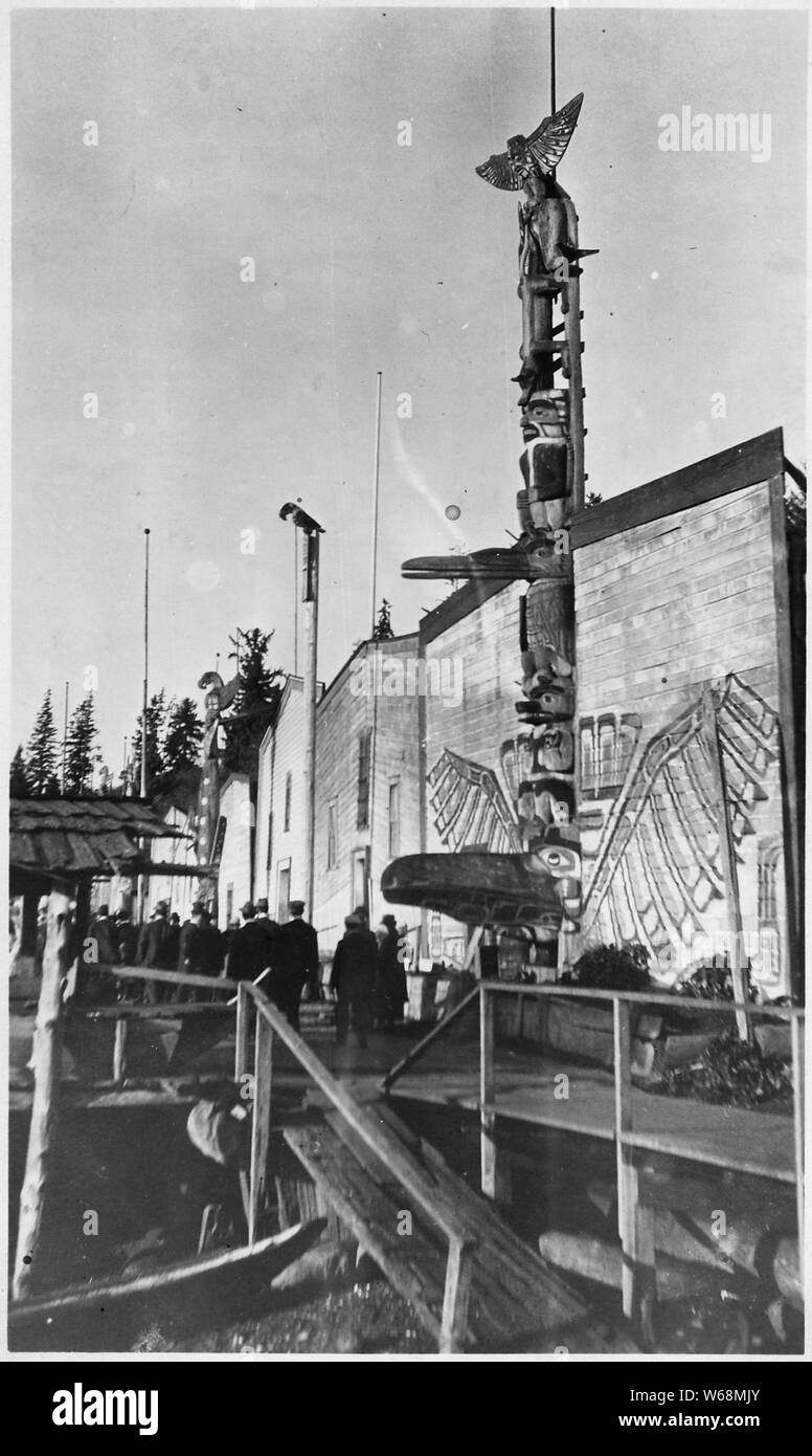 Totems at Alert Bay, B.C Stock Photo - Alamy