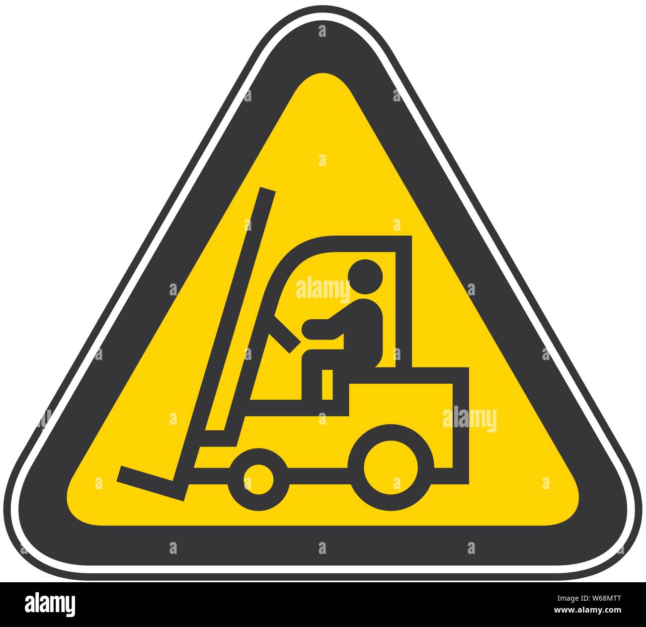 Triangular yellow Warning Hazard Symbol, vector illustration Stock ...