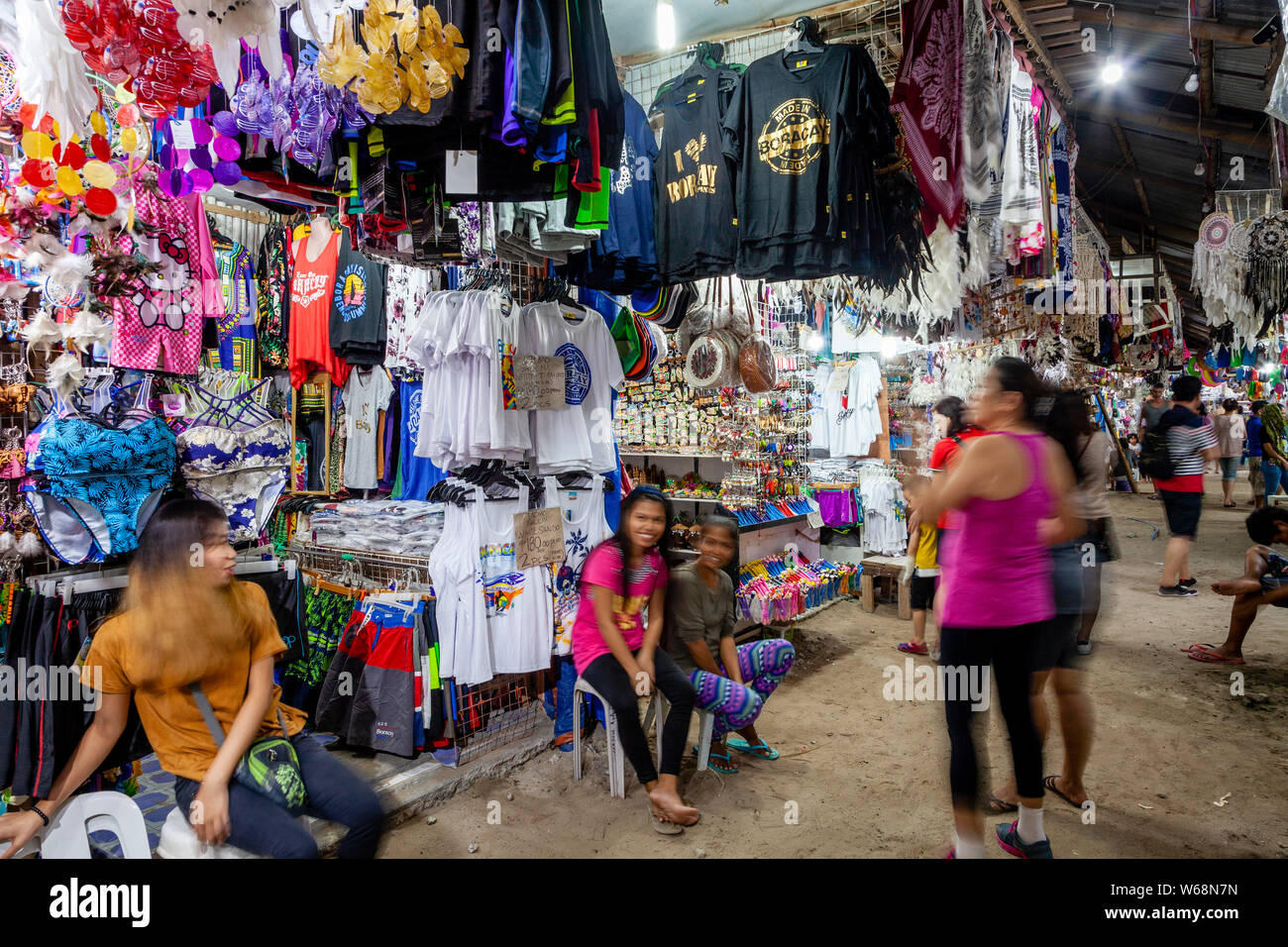 Beachfront Shops, White Beach, Boracay, Aklan Province, The Philippines ...
