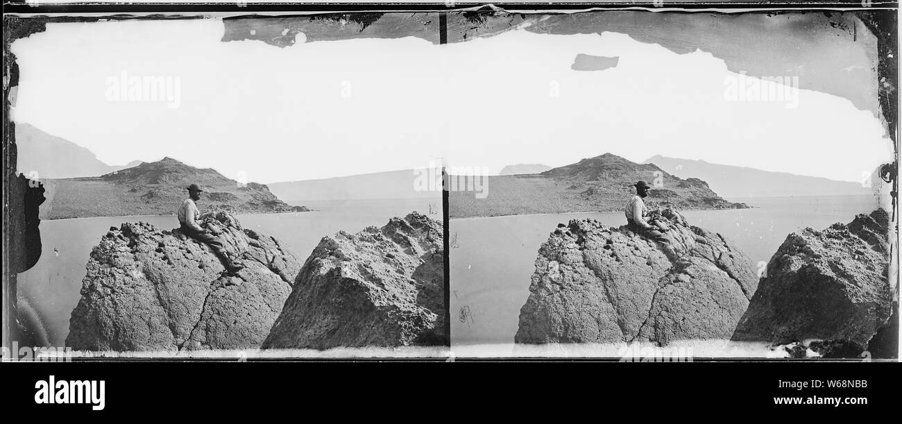 Tufa Domes and Steamboat Rock, Pyramid Lake Stock Photo - Alamy