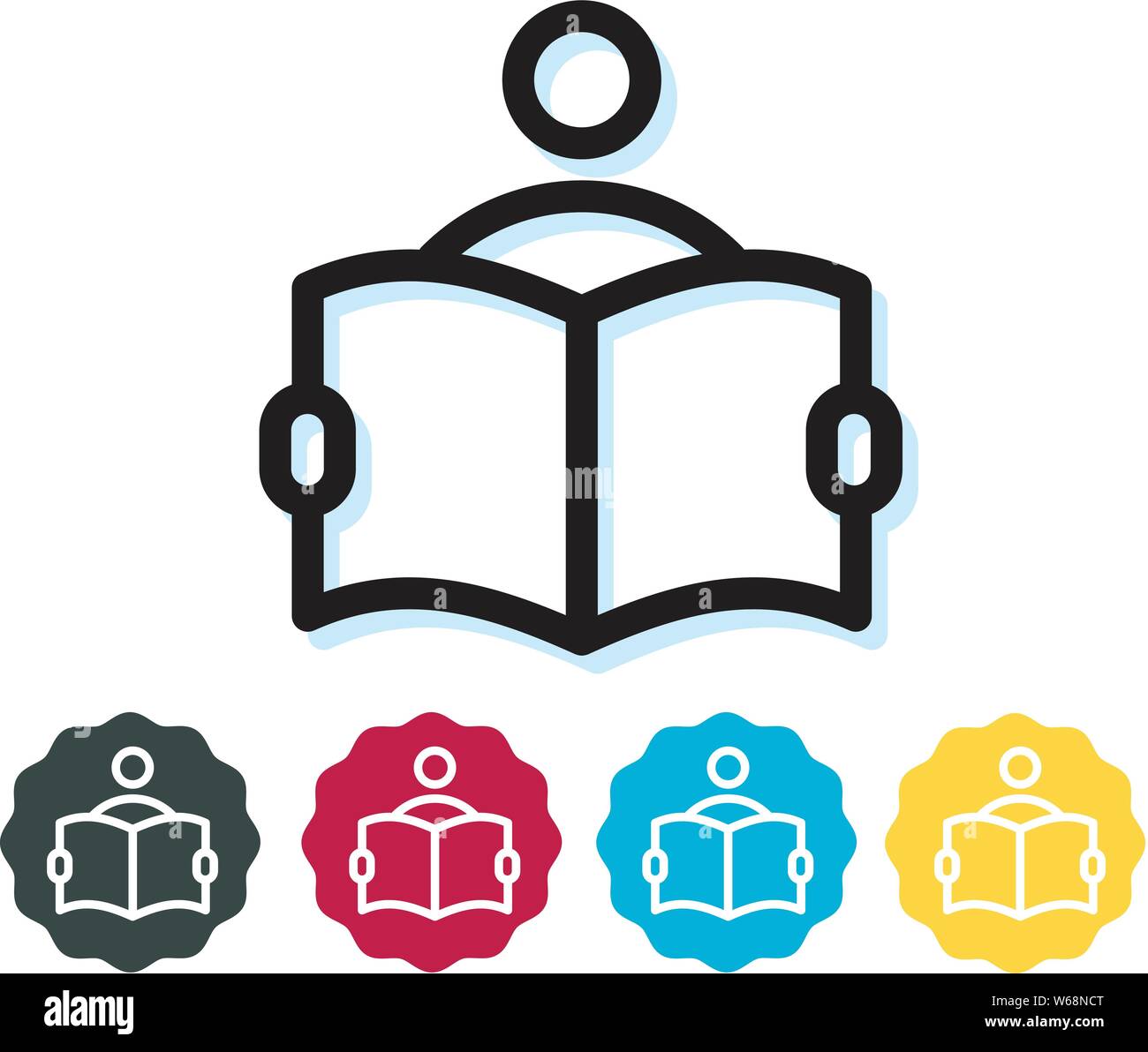 Student reading book icon hi-res stock photography and images - Alamy