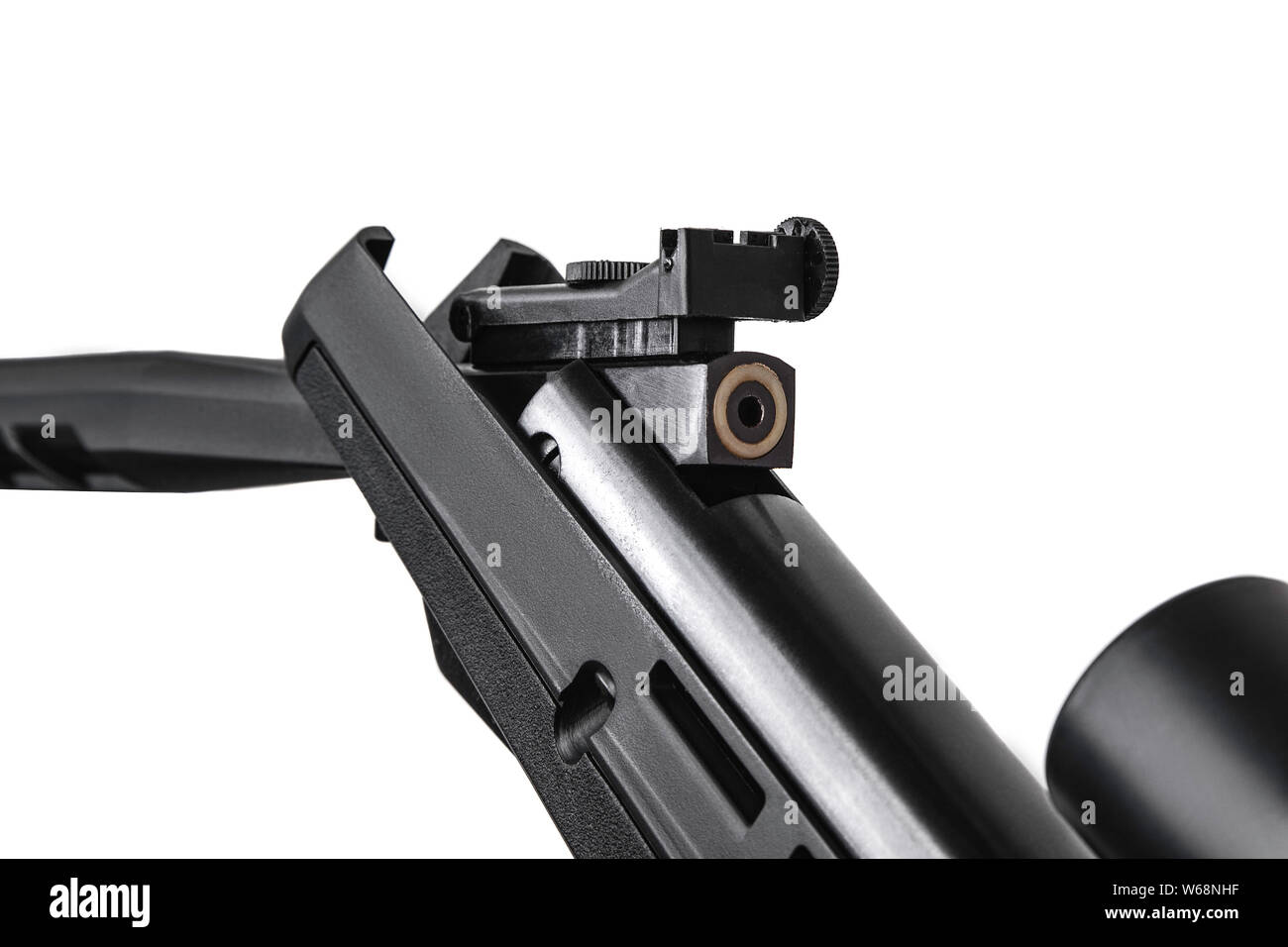 Air rifle with a telescopic sight isolate on a white background ...