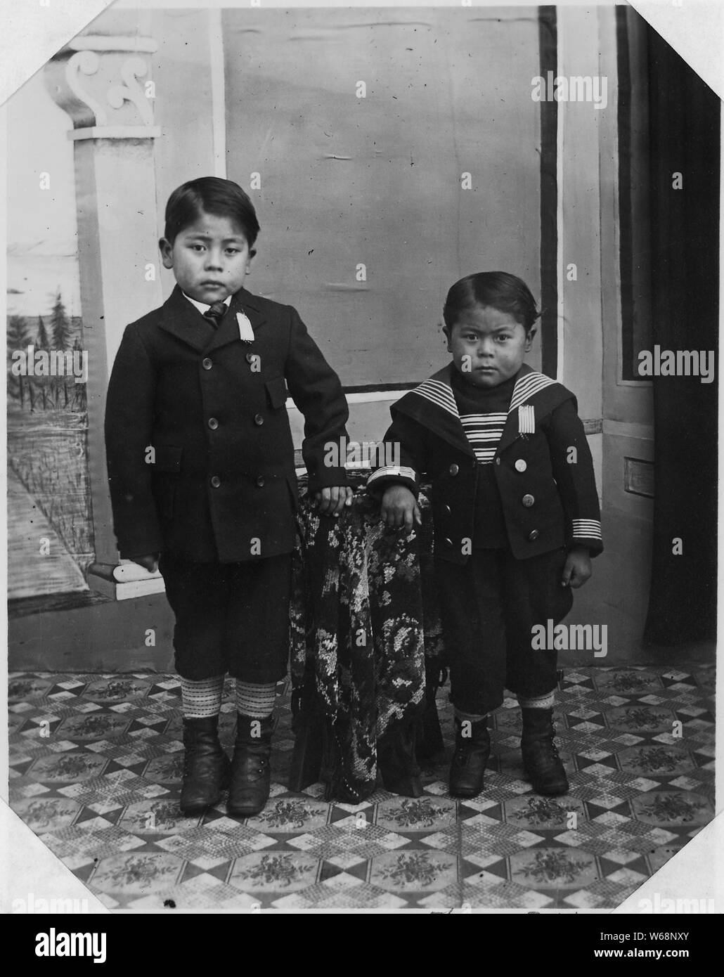 Two unidentified Indian boys Stock Photo - Alamy