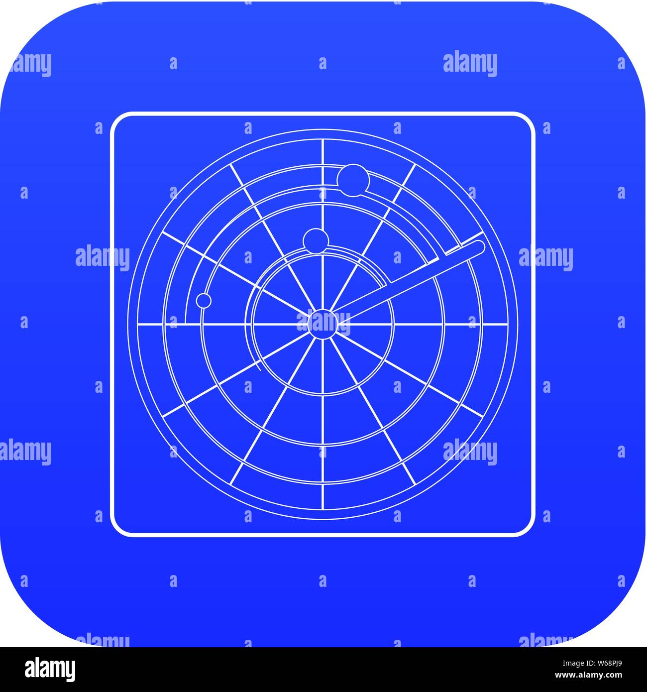 Radar icon blue vector Stock Vector Image & Art - Alamy