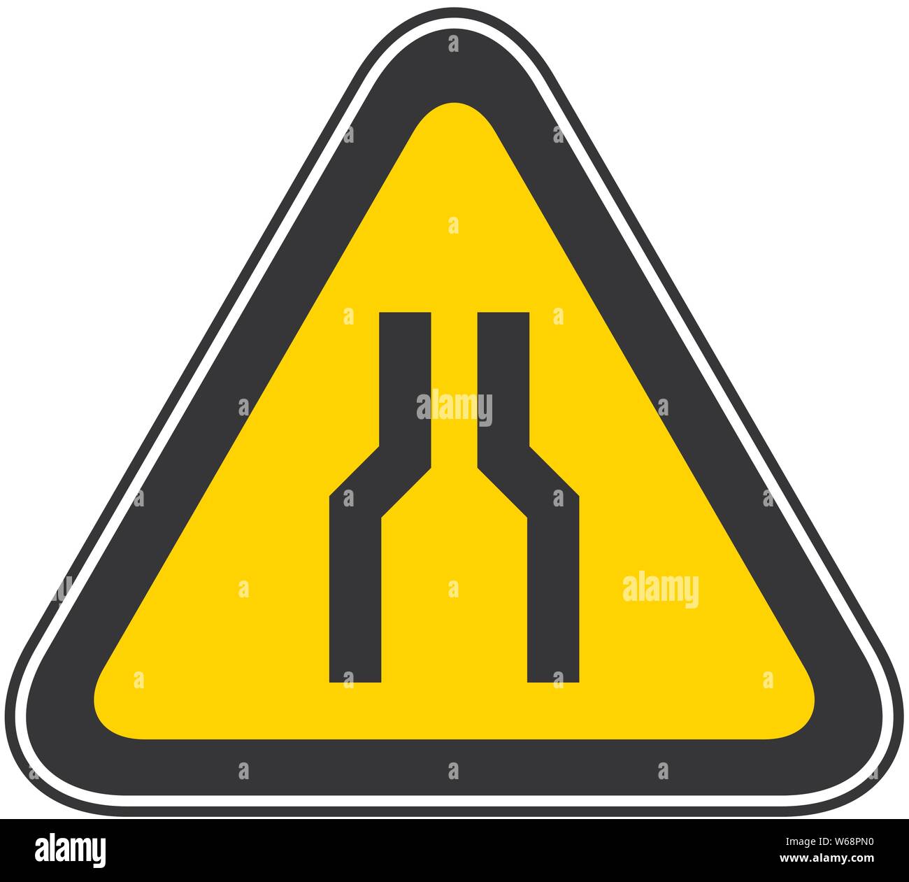 Triangular yellow Warning Hazard Symbol, vector illustration Stock ...