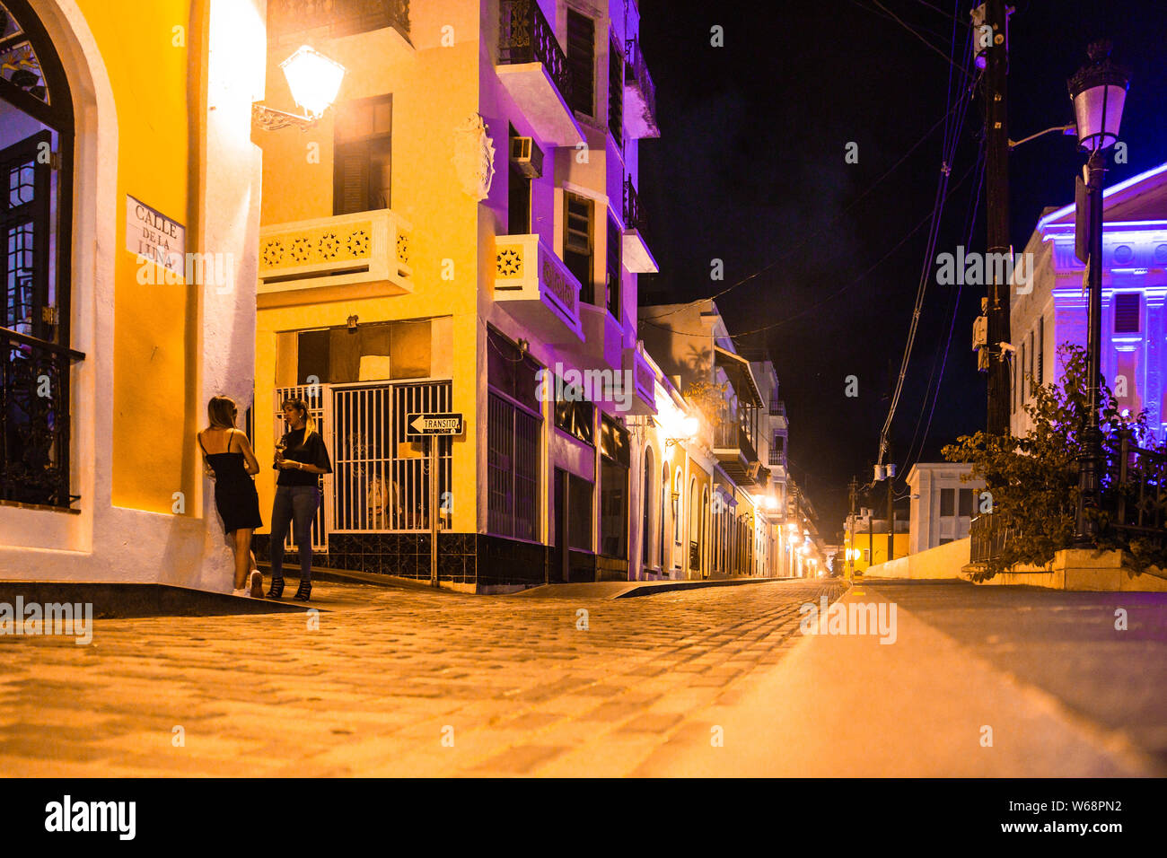 OLD SAN JUAN, PUERTO RICO - MARCH 15, 2019: Street scene from Old San ...