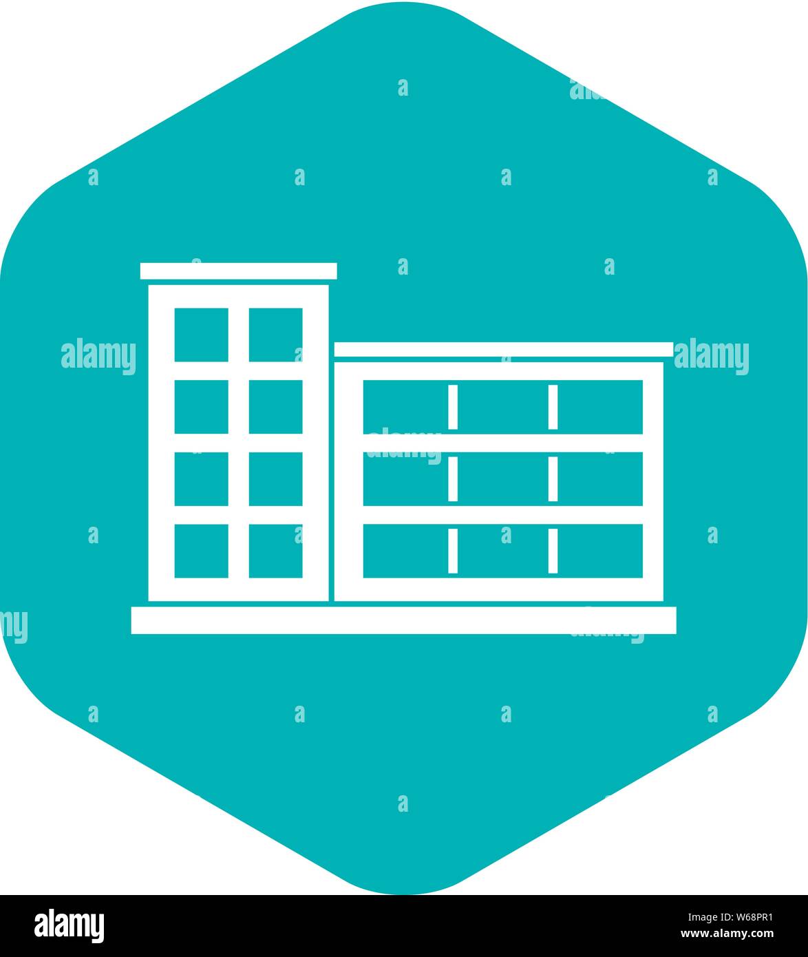 Industrial factory building icon, simple style Stock Vector Image & Art ...