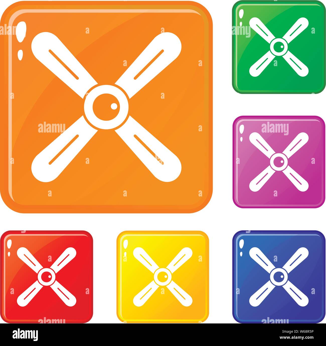 Propeller icons set vector color Stock Vector Image & Art - Alamy