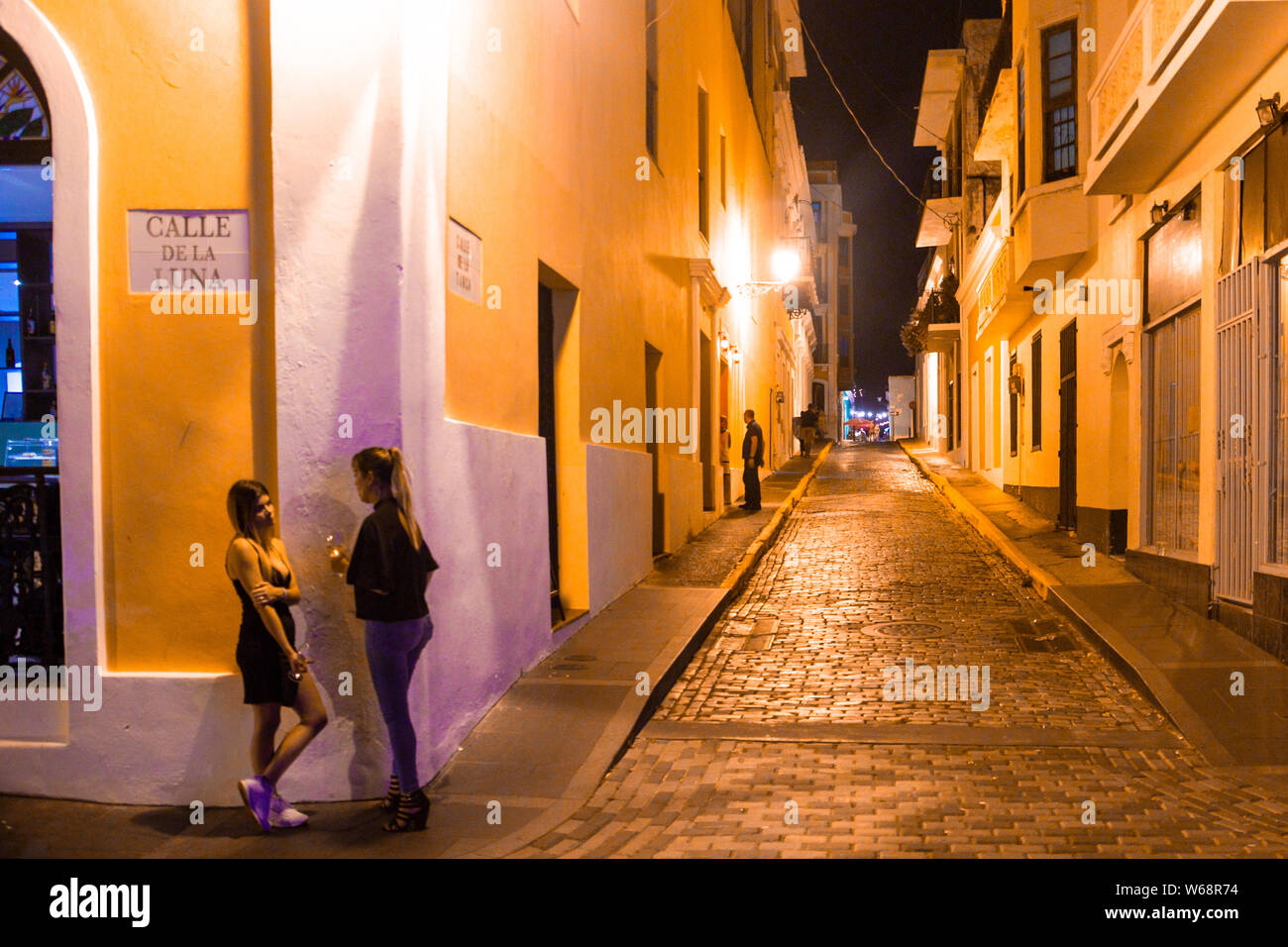 OLD SAN JUAN, PUERTO RICO - MARCH 15, 2019: Street scene from Old San ...
