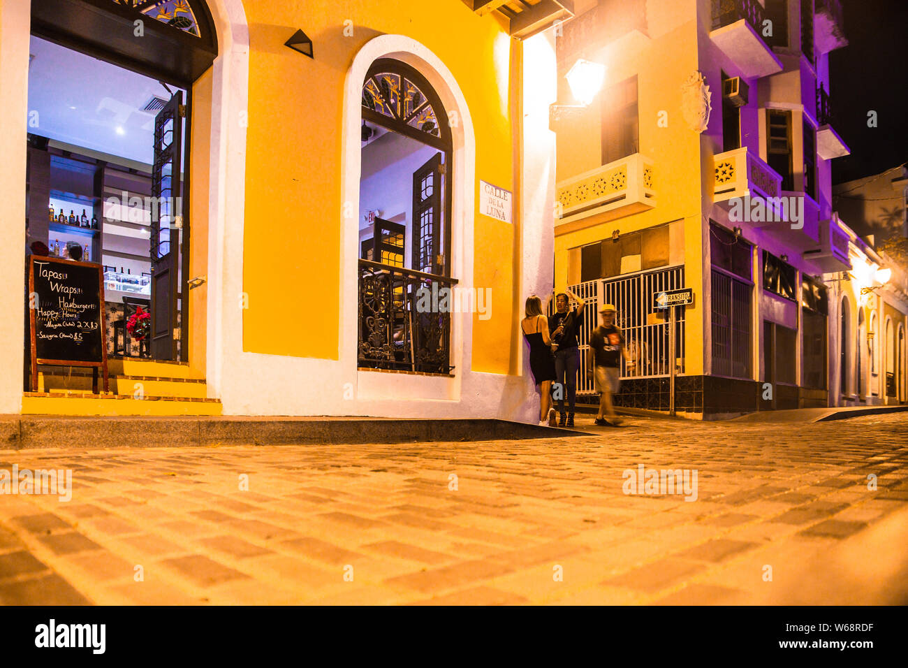 OLD SAN JUAN, PUERTO RICO - MARCH 15, 2019: Street scene from Old San ...