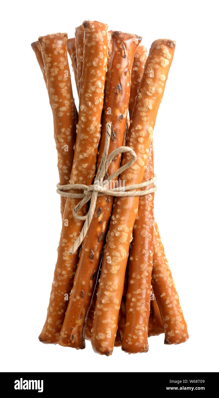 a bunch pretzel rods (stick) isolate on white background Stock Photo ...