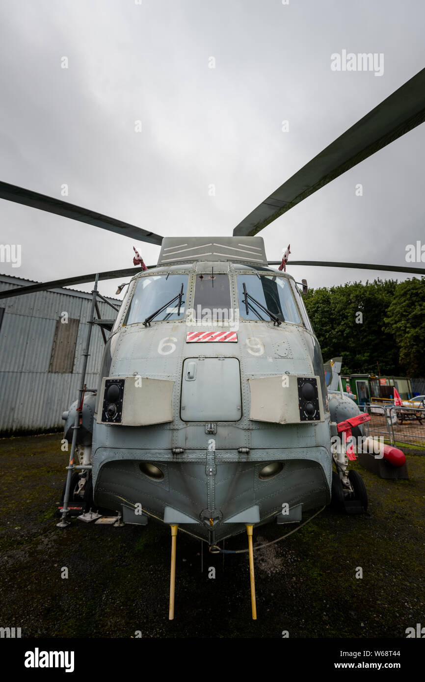 DONCASTER, UK - 28TH JULY 2019: Close up of the famous Westland WS-61 ...