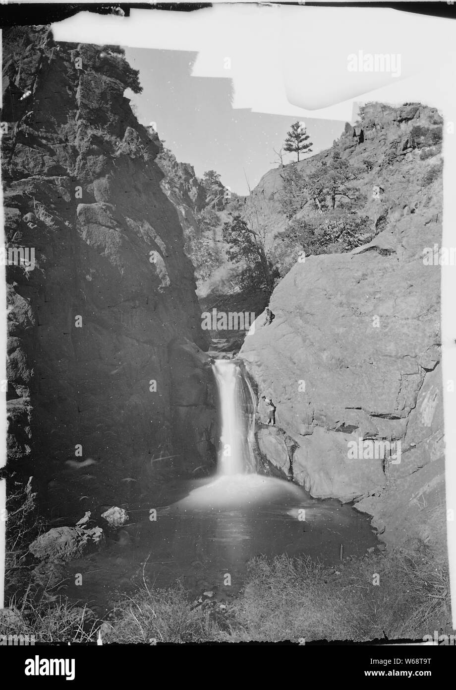 Ute Falls in the pass. Colorado; Fountain Creek near present-day ...