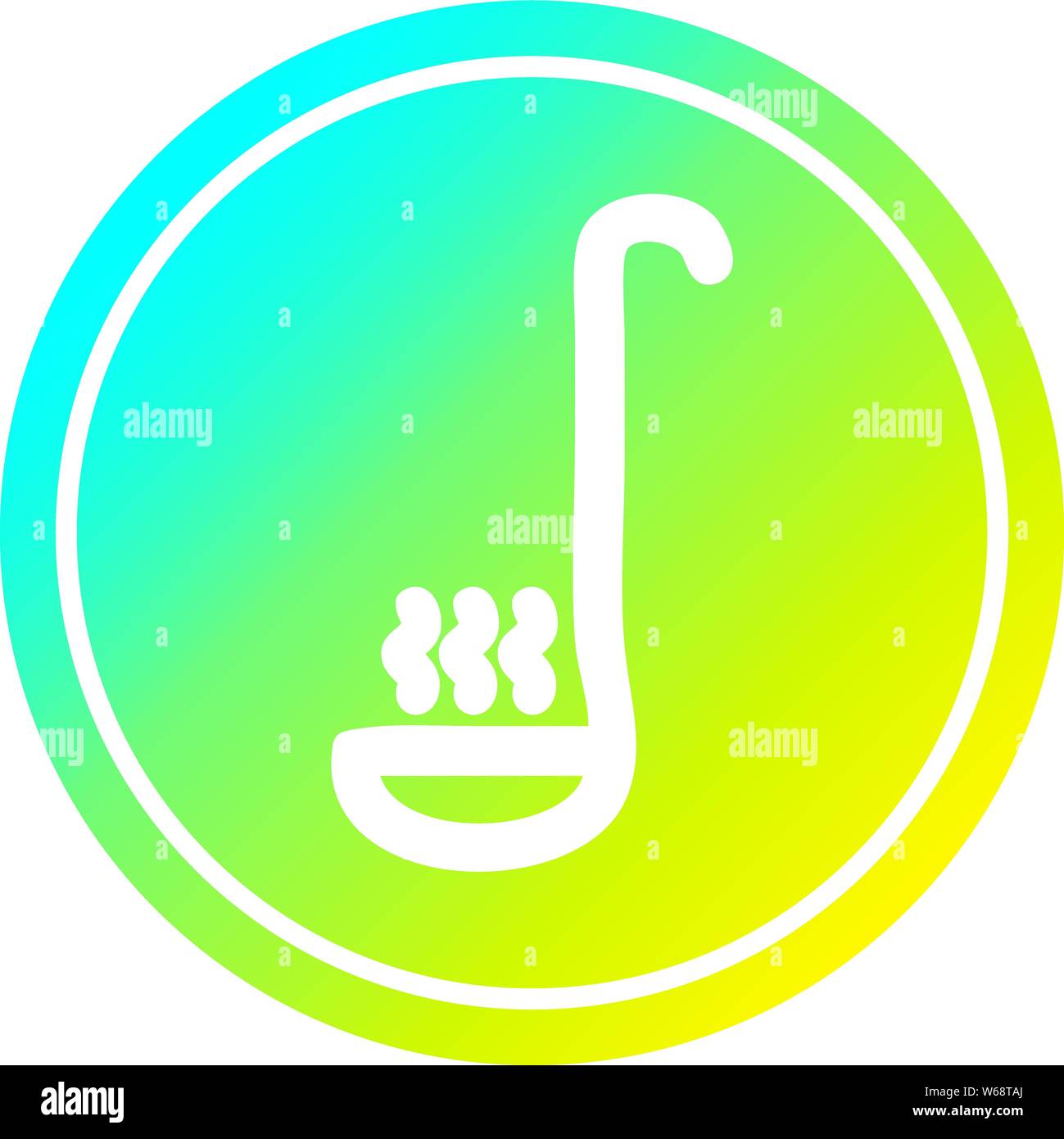 soup ladle circular icon with cool gradient finish Stock Vector Image & Art - Alamy